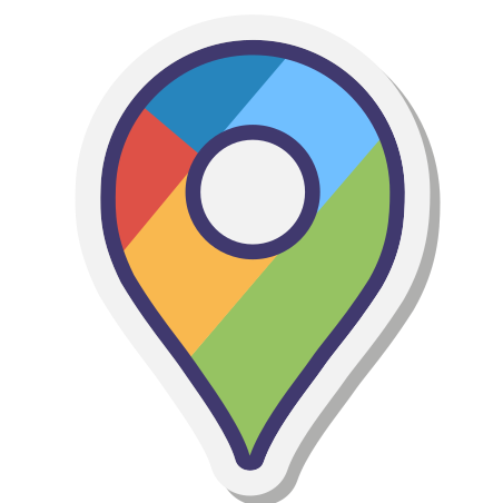 Google Maps icon in Stickers Style