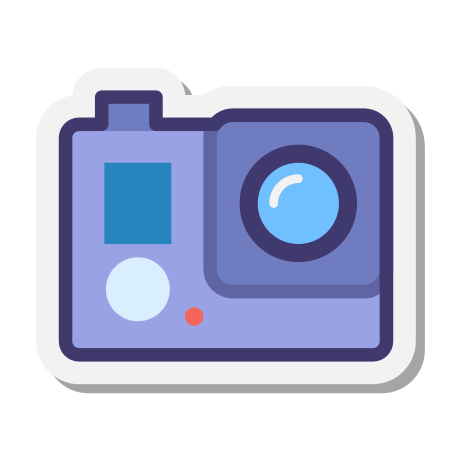 GoPro icon in Stickers Style