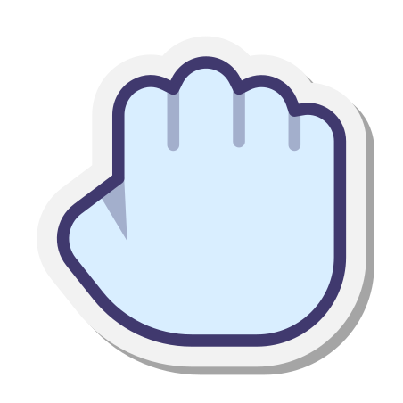Grab Tool icon in Stickers Style