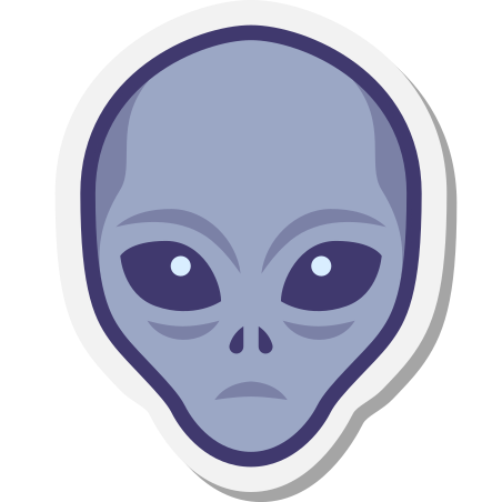 Grey icon in Stickers Style