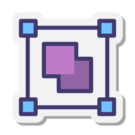 Group Objects icon in Stickers Style