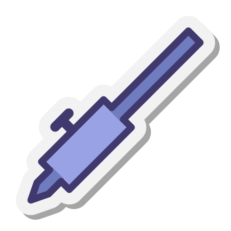 Hand Poking Tool icon in Stickers Style