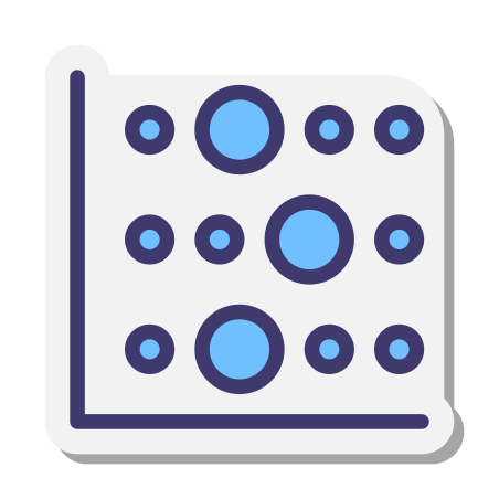 Heatmap Icon im Stickers Stil