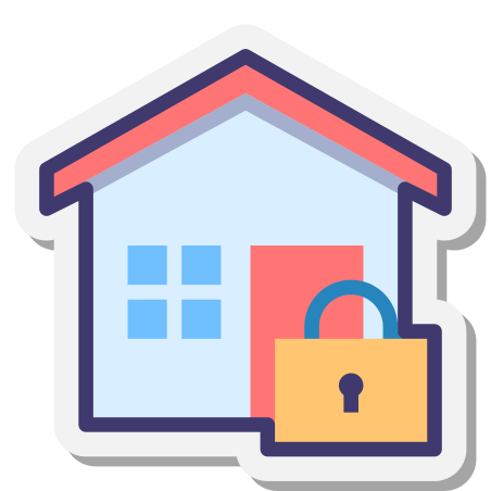 Home Safety icon in Stickers Style