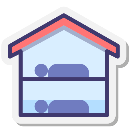 Hostel icon in Stickers Style
