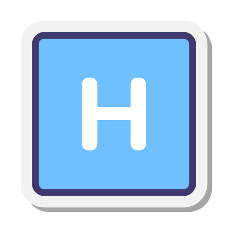 Hydrogen icon in Stickers Style