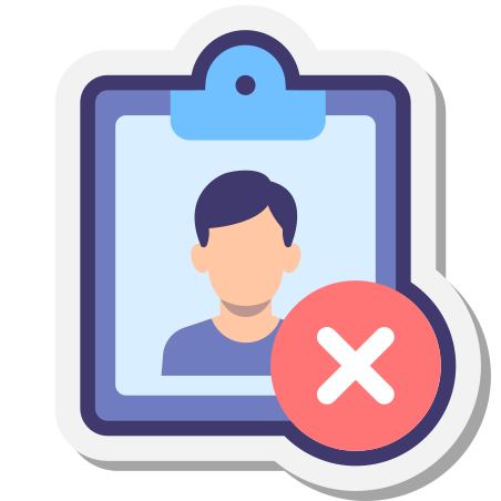 ID not Verified icon in Stickers Style