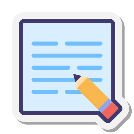 Inscription icon in Stickers Style
