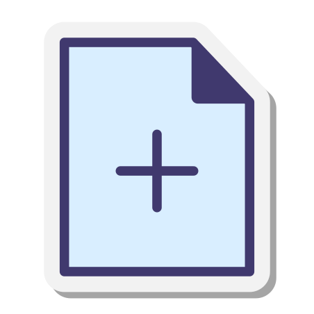 Insert Page icon in Stickers Style
