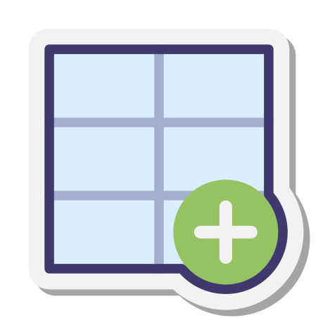 Insert Table icon in Stickers Style
