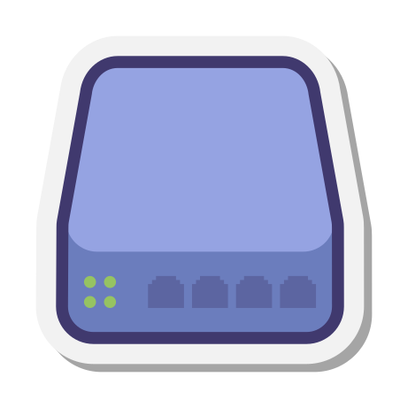 Internet Hub icon in Stickers Style