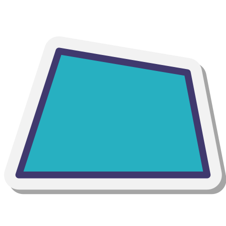 Irregular Quadrilateral icon in Stickers Style