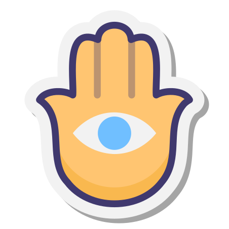 Jain Symbol icon in Stickers Style