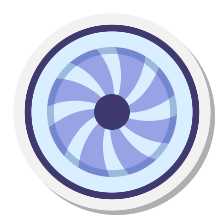 Jet Engine icon in Stickers Style