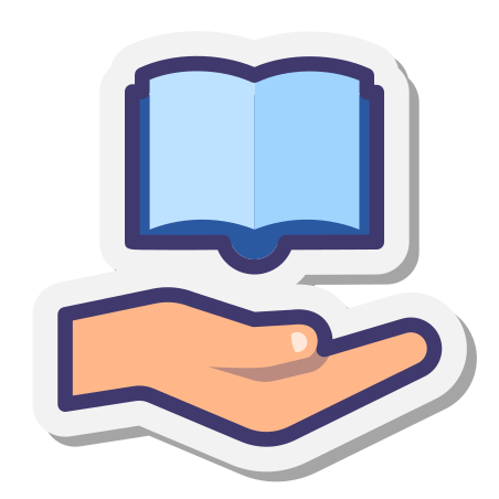 Knowledge Sharing icon in Stickers Style
