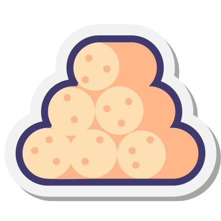 Korean Rice Cake icon in Stickers Style
