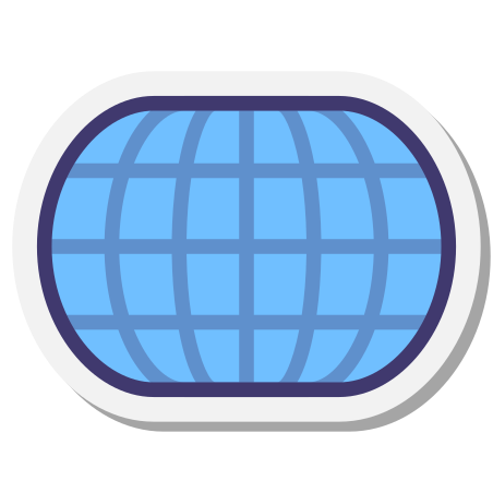 Map Grid icon in Stickers Style