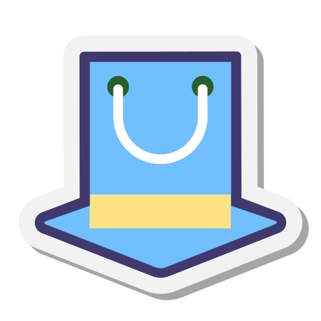 Market Square icon in Stickers Style