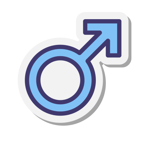 Mars Symbol icon in Stickers Style