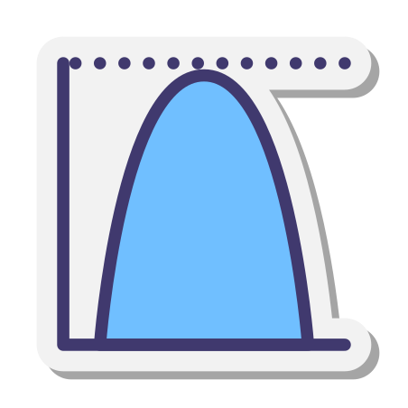 Histogram icon in Stickers Style