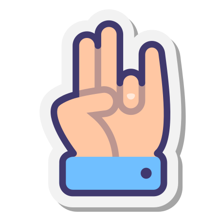 Mayura Gesture icon in Stickers Style