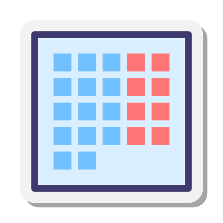 Month View icon in Stickers Style