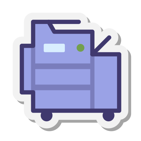 Multifunction Printer icon in Stickers Style