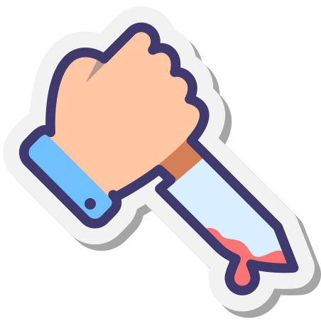 Murder icon in Stickers Style