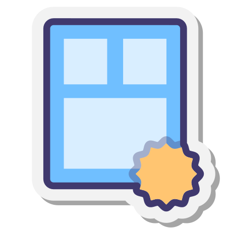New Resume Template icon in Stickers Style