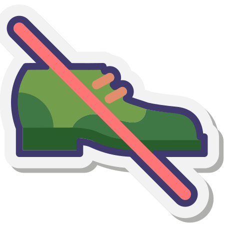 No Shoes icon in Stickers Style