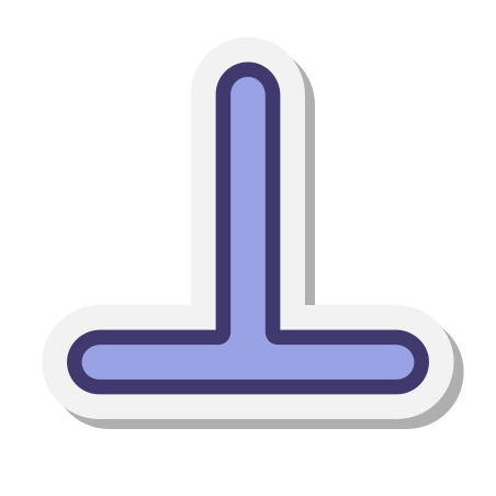Perpendicular Symbol icon in Stickers Style
