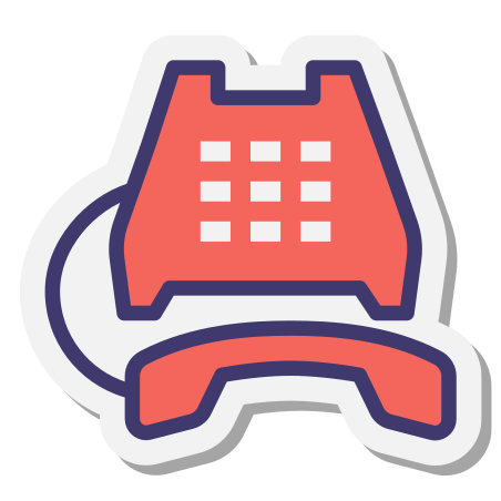 Phone off the Hook icon in Stickers Style