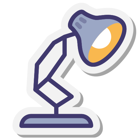 Pixar Lamp icon in Stickers Style