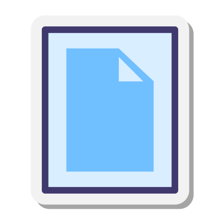 Placeholder Thumbnail Document icon in Stickers Style