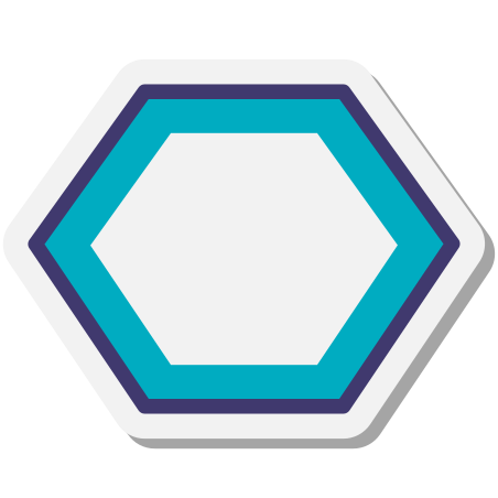 Polygon icon in Stickers Style