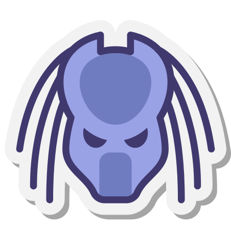 Predator icon in Stickers Style