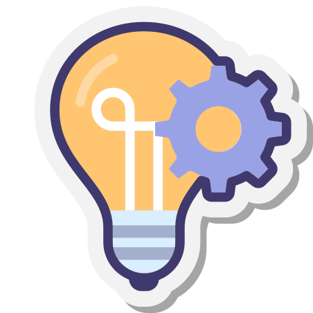 Project Management icon in Stickers Style