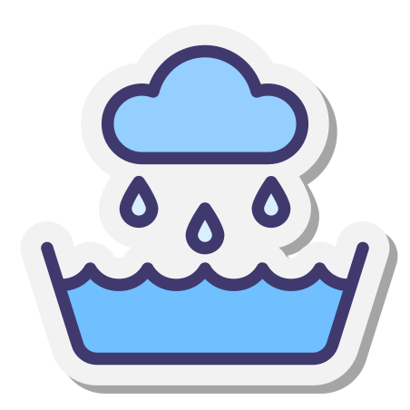 Rainwater Catchment icon in Stickers Style