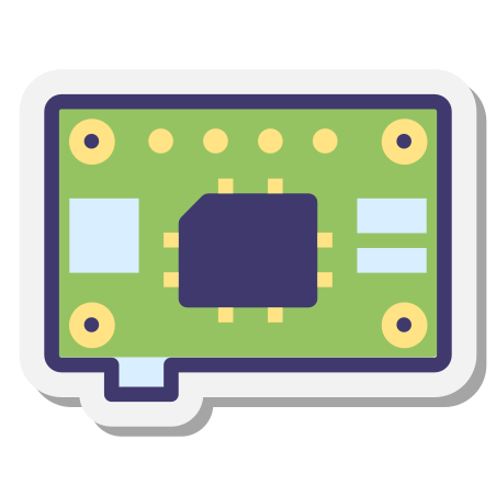 Raspberry Pi Zero icon in Stickers Style