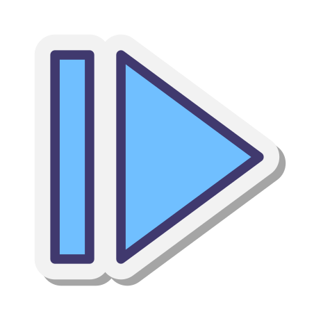 Resume Button icon in Stickers Style