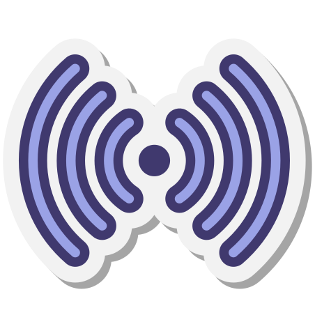 RFID Signal icon in Stickers Style