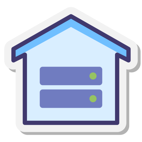 Root Server icon in Stickers Style