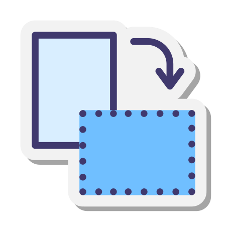 Rotate Page Clockwise icon in Stickers Style