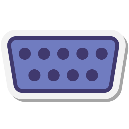 RS-232 Female icon in Stickers Style