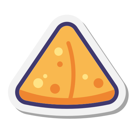 Samosa icon in Stickers Style