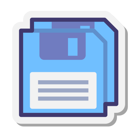 Save All icon in Stickers Style
