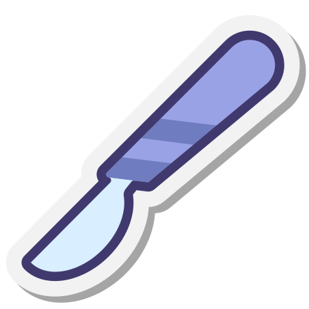 Scalpel icon in Stickers Style