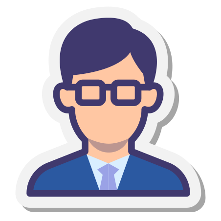 School Director icon in Stickers Style