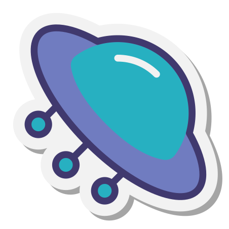 Sci-Fi icon in Stickers Style