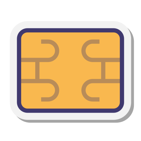 Chip Card icon in Stickers Style